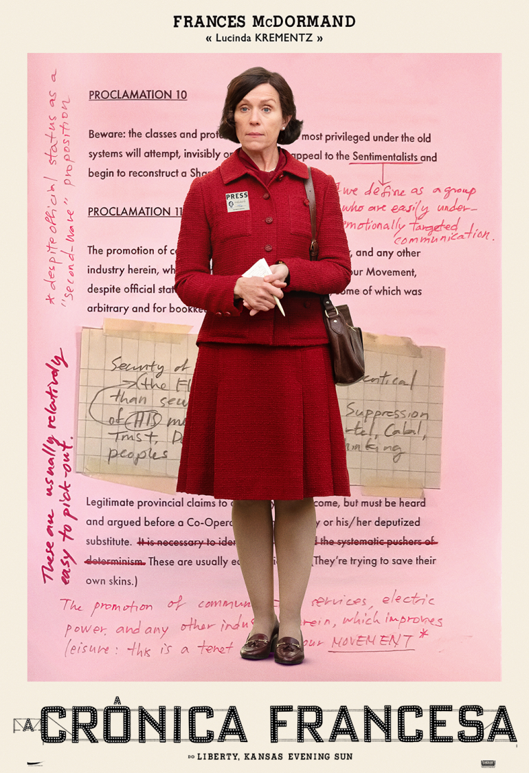 "A Crônica Francesa": confira os pôsteres apresentando os personagens