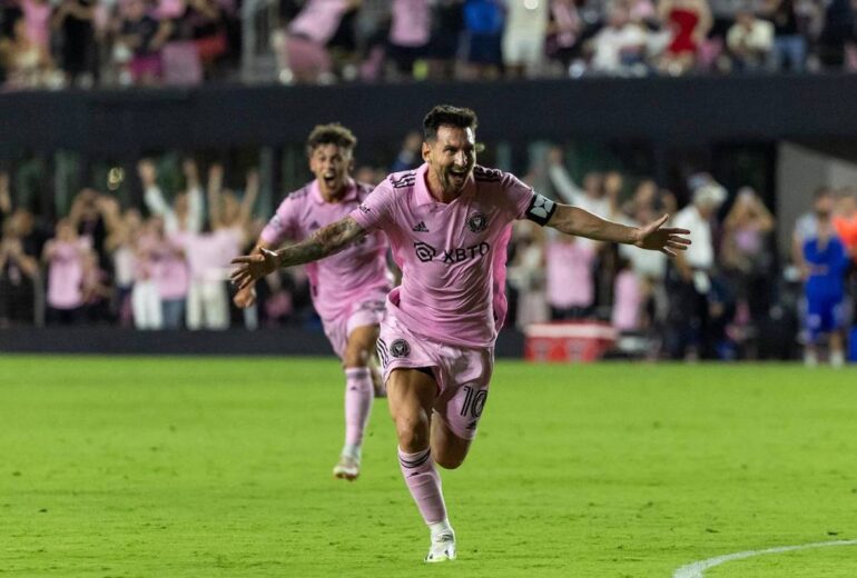 Veja o golaço que Messi marcou em sua estreia pelo Inter Miami